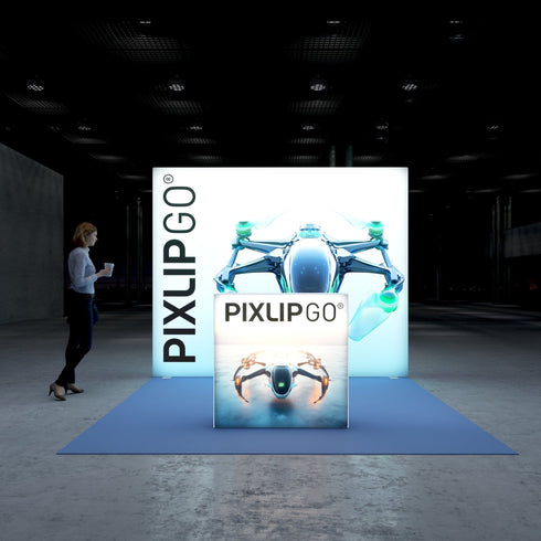 10x10 Booth Backlit Display Kit 01 – PIXLIP USA