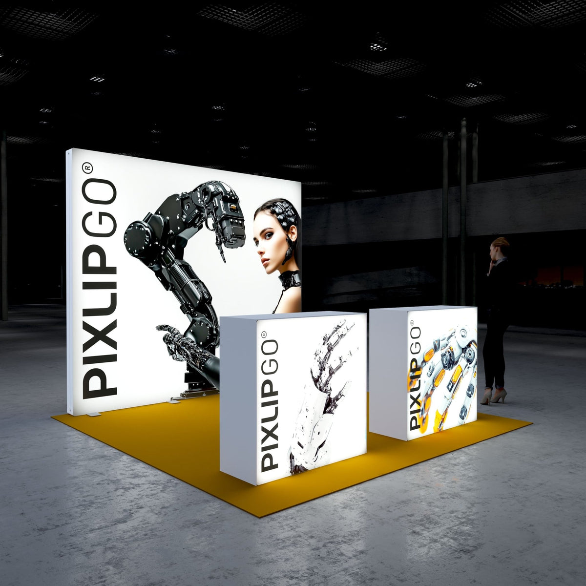 10x10 Booth Backlit Display Kit 06 – PIXLIP USA