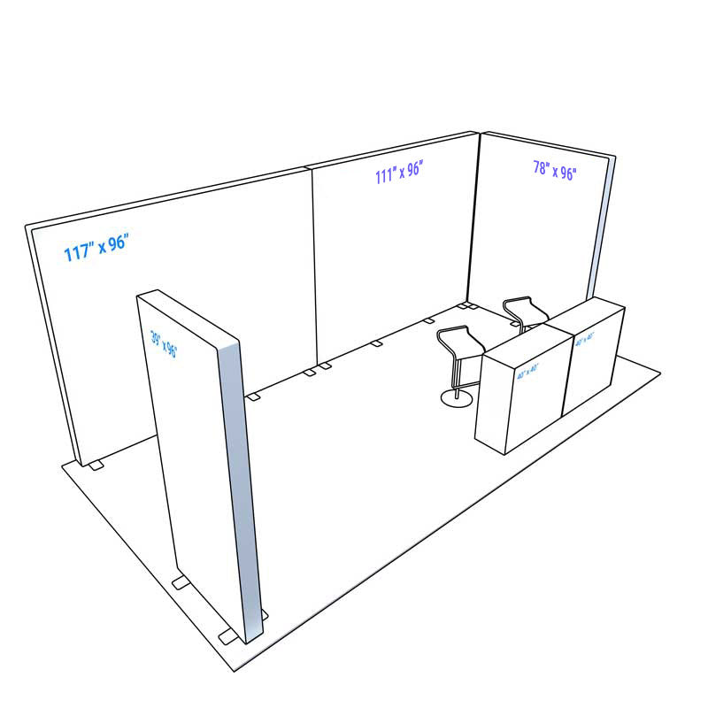 10x20 Booth Backlit Display Kit 02 – PIXLIP USA