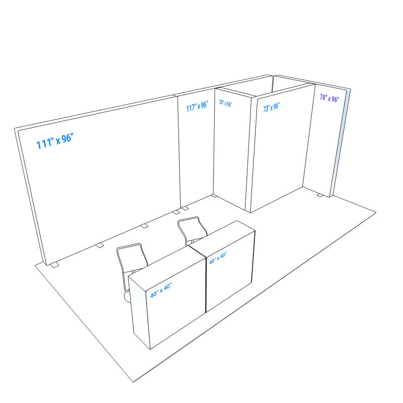 10x20 Booth Backlit Display Kit 03 – PIXLIP USA