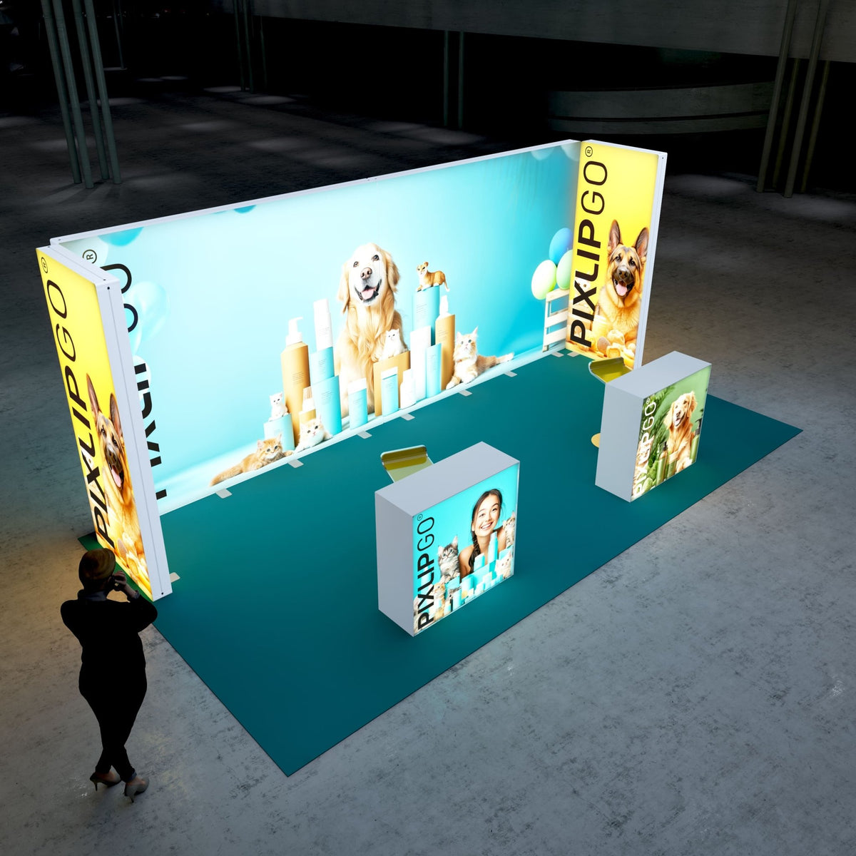 10x20 Booth Backlit Display Kit 05 – PIXLIP USA