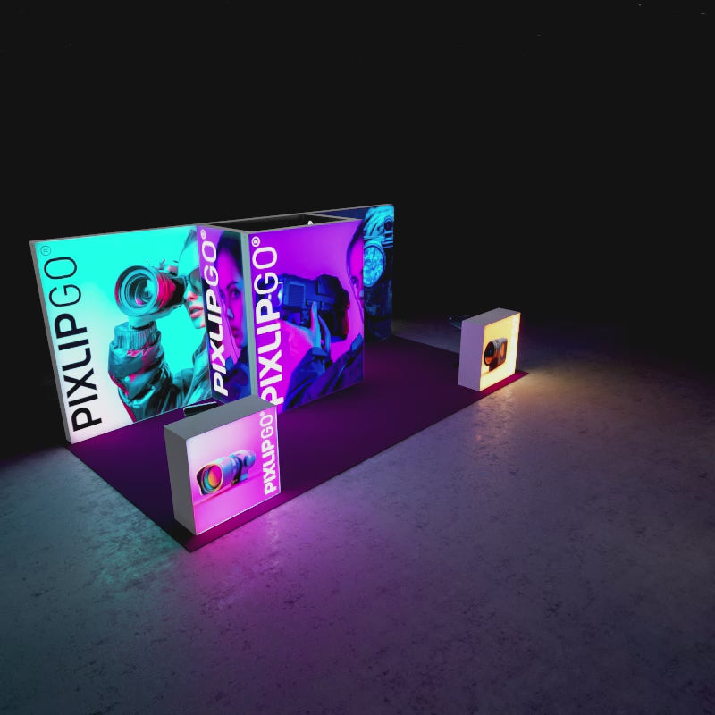 10x20 Booth Backlit Display Kit 06 – PIXLIP USA
