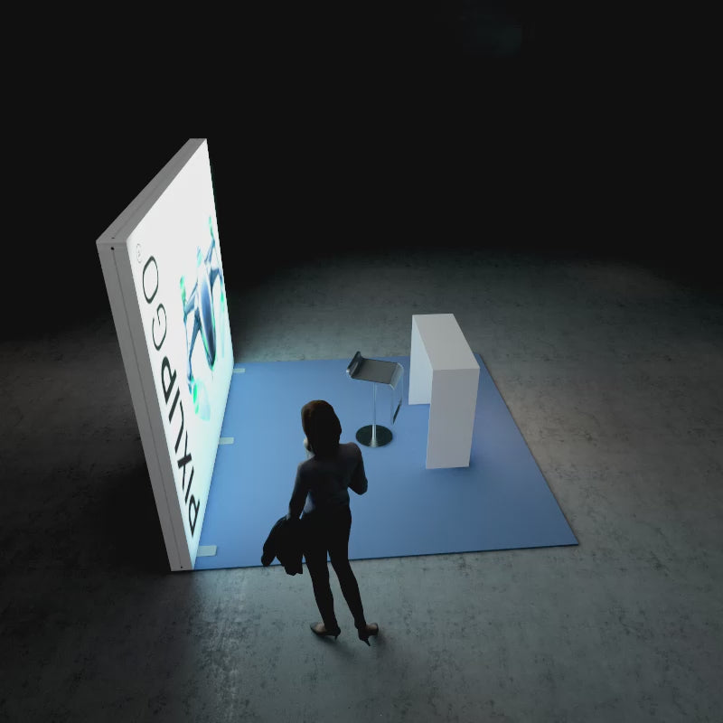 10x10 Booth Backlit Display Kit 01 – PIXLIP USA