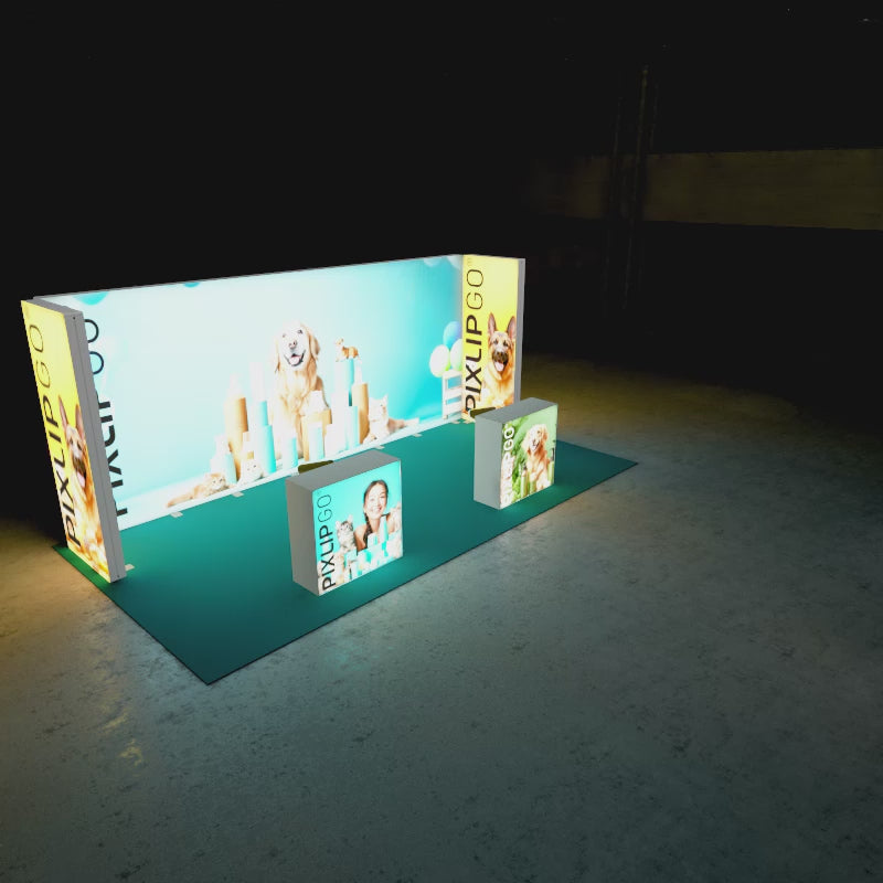 10x20 Booth Backlit Display Kit 05 – PIXLIP USA