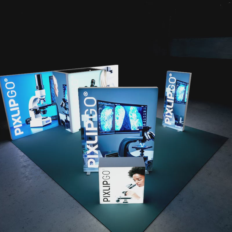 20x20 Booth Backlit Display Kit 06 – PIXLIP USA