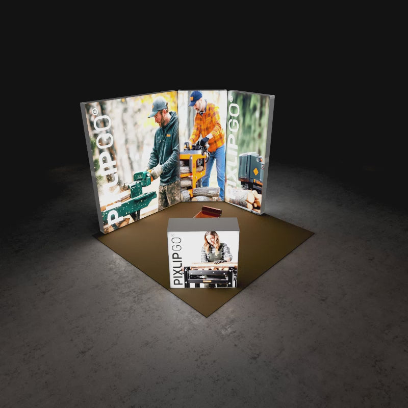 10x10 Booth Backlit Display Kit 08 – PIXLIP USA