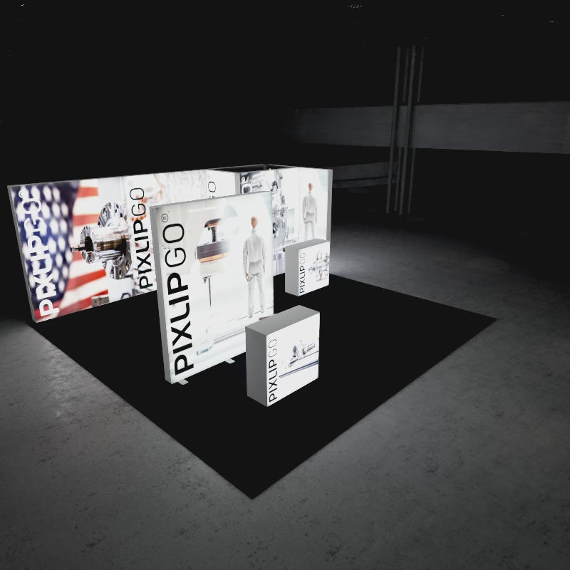 20x20 Booth Backlit Display Kit 04 – PIXLIP USA